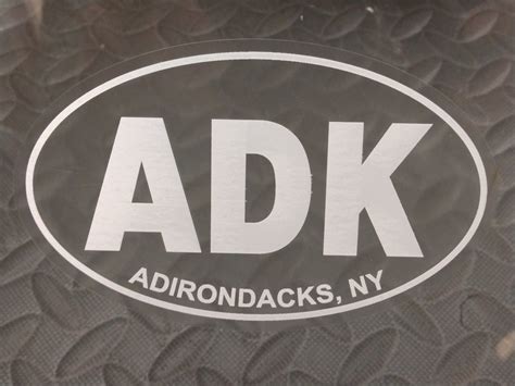 Adirondacks Ny Whiteclear Oval Car Window Bumper Sticker Decal 3 X 5