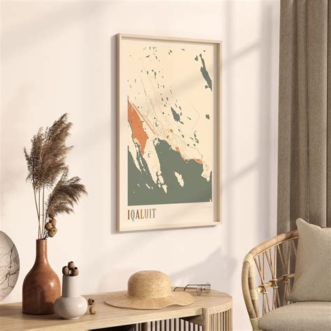 Iqaluit Nunavut Map Poster Iqaluit Wall Art Iqaluit Map Iqaluit