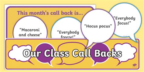 Attention Call Backs Display Pack Scottish Teacher Made