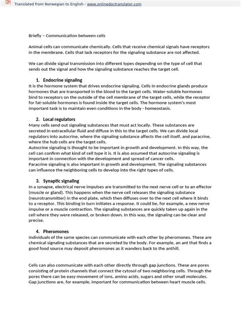 Cell Communication Pdf