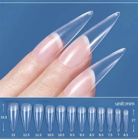 Гелевые типсы матовые длинные миндаль с матовым ложем 24 шт - AdamovaNails