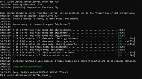 set up dbt for fabric sql database