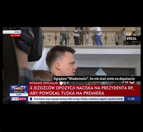 TVP Info znów zaskakuje Słynny pasek skrytykował nawet komentator