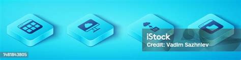 Setel File Browser Isometrik Transfer Data Teknologi Cloud Dan Ikon