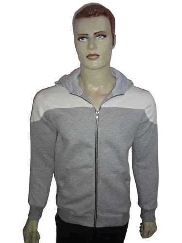 Hooded Men Grey Zip Up Hoodie Size Large At ₹ 400piece In Sirhind
