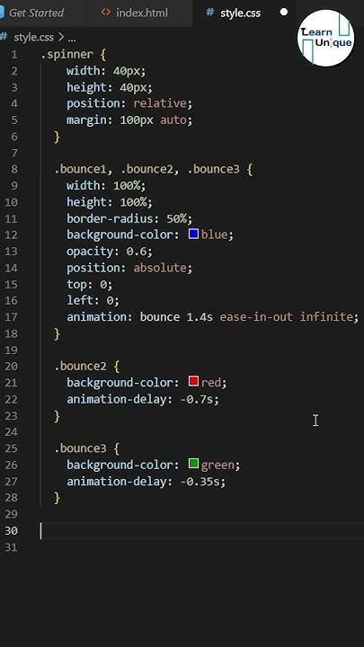 Bounce Loading Animation Html Css Animation Effects Short Tutorial