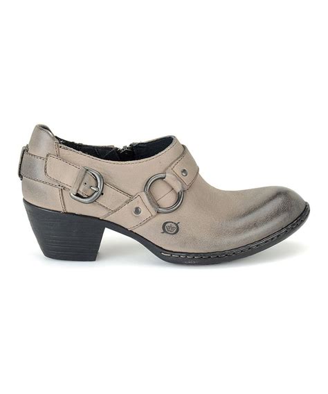 Børn Gray Zowy Leather Bootie zulily Leather booties Boots Leather