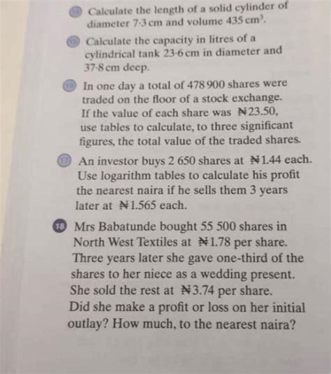 Solved Calculate The Length Of A Solid Cylinder Of Diameter Chegg Com