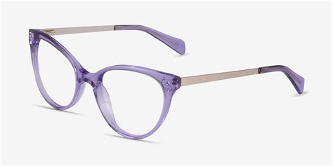 Beauty Cat Eye Clear Purple Glasses For Women Eyebuydirect