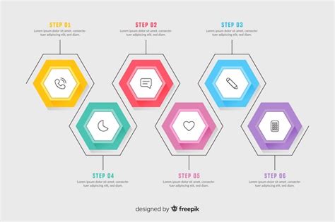 타임 라인 Infographic 템플릿 평면 디자인 무료 벡터
