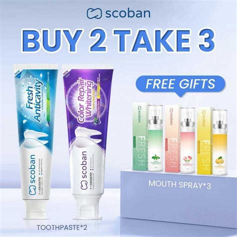 Fda Approved Scoban Teeth Whitening Toothpaste Hyaluronic Acid Dual