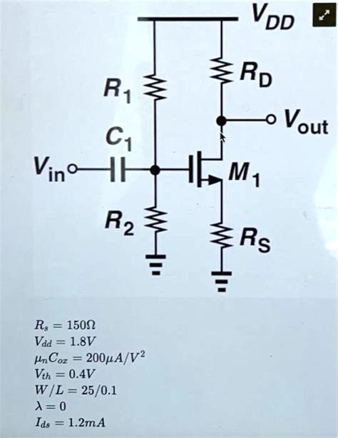 Solved The Common Source Amplifier With Source Degeneration Has The