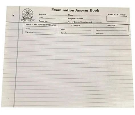 School Answer Sheet Printing Service At ₹ 2page In Vasai Virar Id 2855673603862