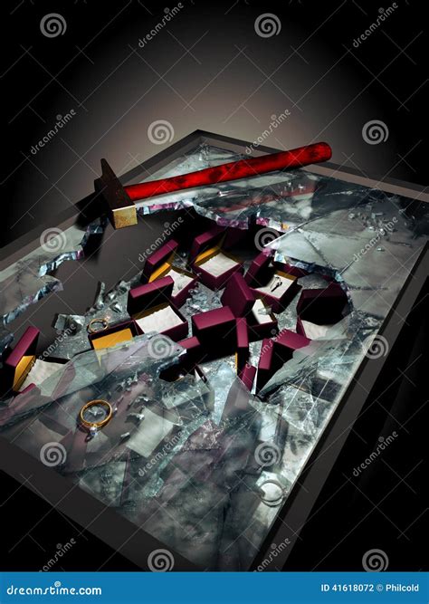 Jewellery Theft Stock Illustration Illustration Of Close 41618072