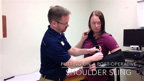Putting On A Post Operative Shoulder Sling Midwest Bone And Joint