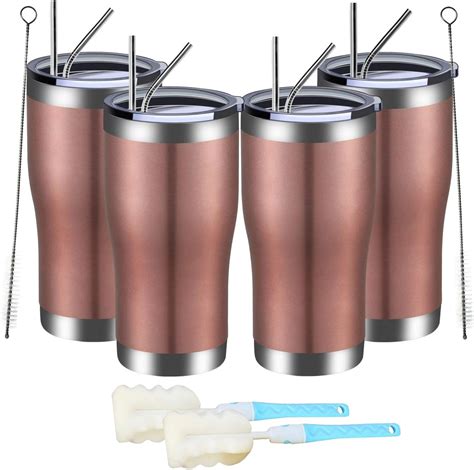 Buy Meway 20oz Stainless Steel Tumblers 4 Pack Bulk Vacuum Insulated