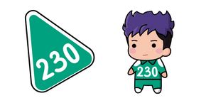 Chibi Squid Game 3 Player 222 Aka Kim Jun Hee Cursor Custom Cursor
