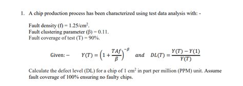 Solved A Chip Production Process Has Been Characterized Chegg Com
