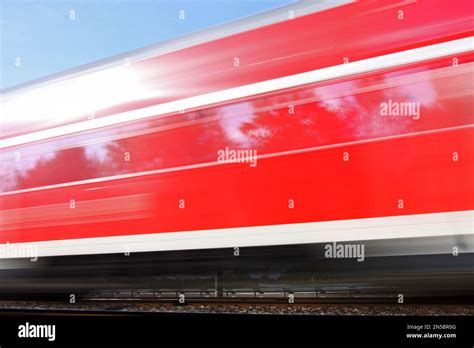 Rush Pasting Express Train Germany Stock Photo Alamy