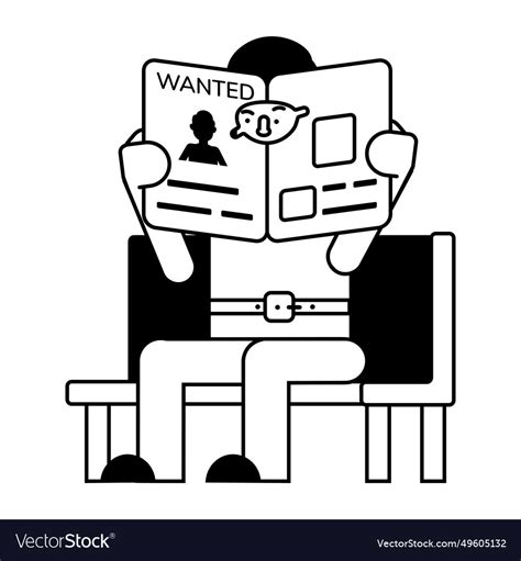 Reading News Royalty Free Vector Image Vectorstock