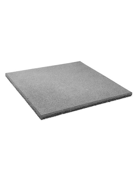 Loseta De Caucho Profesional Grano Fino Gris De 15mm 1x1m