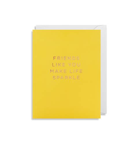 Lagom Design Mini Greeting Card Friends Like You Make Life Sparkle