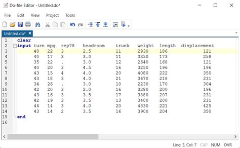 Stata Faq Column Mode Selection In The Do File Editor