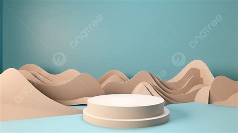 3d 渲染場景中帶有紙波的產品展示平台 3d 背景 纸层 3d场景背景圖片和桌布免費下載