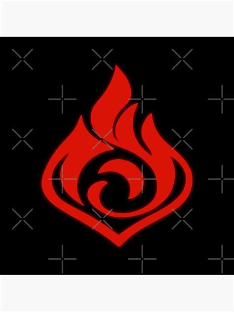 Genshin Impact Pyro Element Photographic Print By Namikazeseb Redbubble