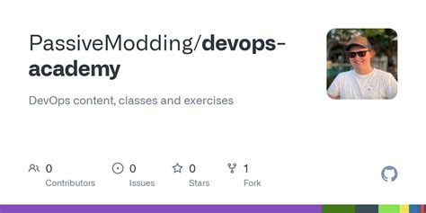 Github Passivemodding Devops Academy Devops Content Classes And Exercises