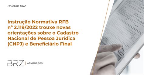 Instrução Normativa Rfb Nº 21192022 Trouxe Novas Orientações Sobre O
