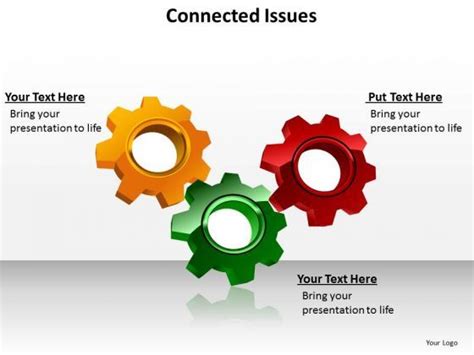 Ppt Three Live Connections Issues Processes Or Topics PowerPoint Templates