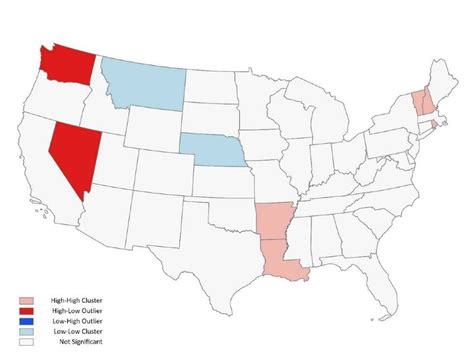 Lisa Local Indicators Of Spatial Association Map Of Residuals From Download Scientific