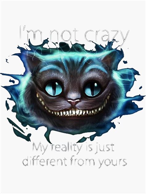 Cheshire Cat Quote Sticker By Issy Simmons Redbubble