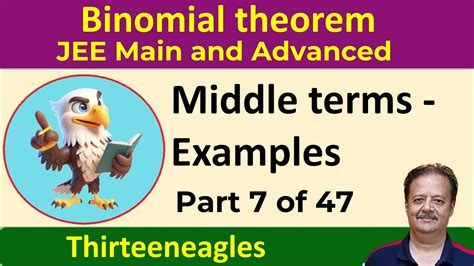 7 Binomial Theorem Middle Term And Kth Term From End Examples