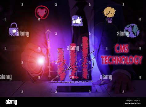 Text Sign Showing Cms Technology Business Photo Text Programs That Are Used To Create And