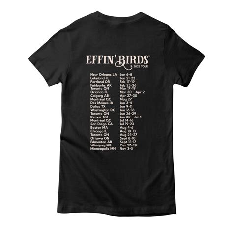 Effin Birds Tour 2023 Womens T Shirt Fitted Effin Birds