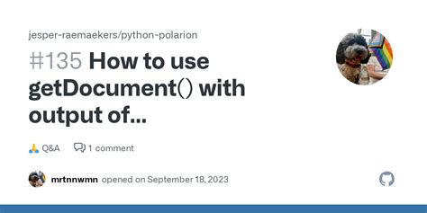 How To Use Getdocument With Output Of Getdocumentsinspace · Jesper