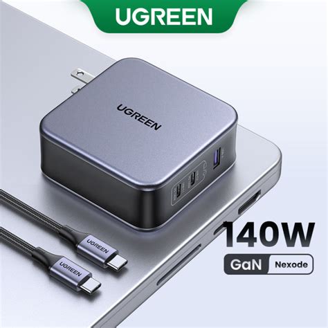 UGREEN 140W GaN Fast Charging Charger With 2 USB C Ports 1 USB A Port