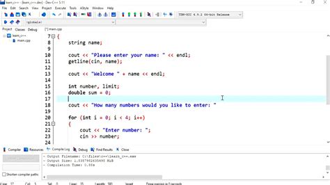 C 15 Let The User Decide How Many Times The For Loop Will Run To Get