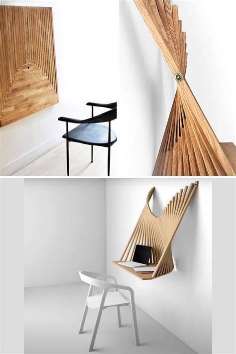 Flow Wall Desk Transforms From A Work Of Art Into A Functional Table