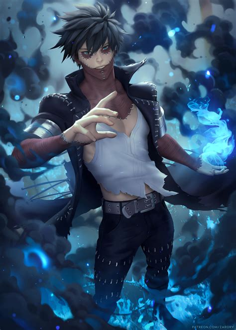 Rule 34 Black Coat Black Pants Blue Eyes Blue Flame Boku No Hero