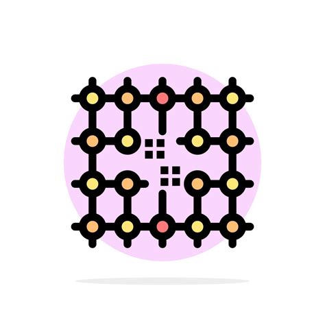 Chip Connection Electricity Grid Material Abstract Circle Background