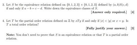 Solved Let S Be The Equivalence Relation Defined On Chegg Com