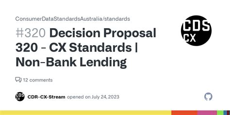Decision Proposal 320 Cx Standards Non Bank Lending · Issue 320