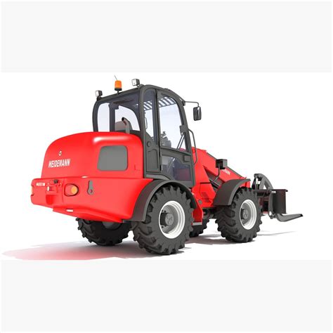 Telehandler Forklift With Pallet Forks 3d Model Download Tractor On