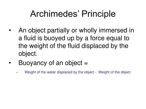 PPT Archimedes Principle PowerPoint Presentation Free Download ID 1821125