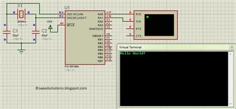 Pic F A Software Uart Bit Banging Code And Proteus Simulation