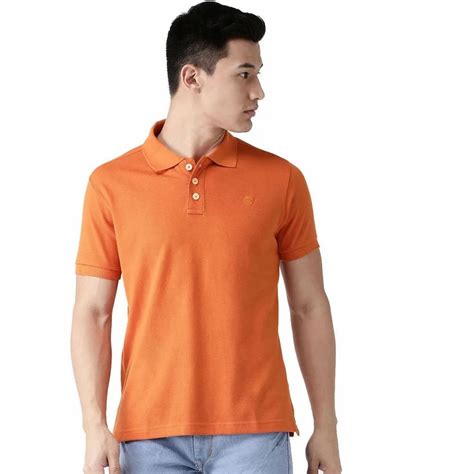 Polo Neck Half Sleeve Mens Plain Cotton T Shirt Size S Xxl At Rs 155