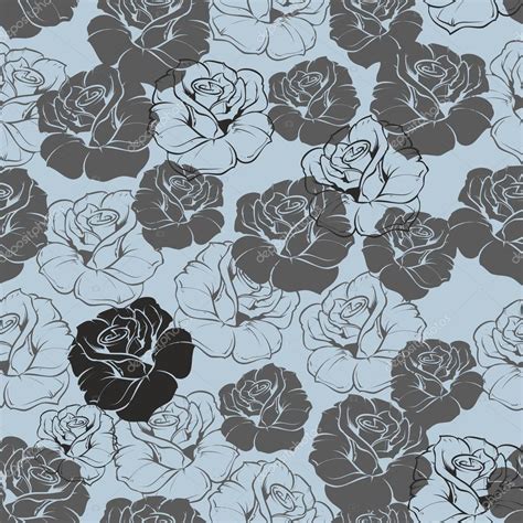 Seamless Vintage Flower Pattern On Navy Background Best Flower Site